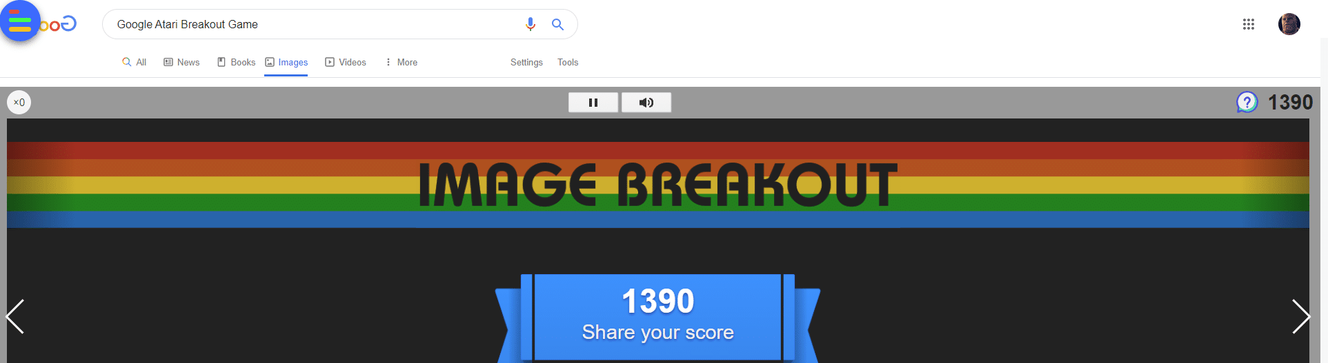Les Easter Eggs de Google : Atari Breakout Game - Neper