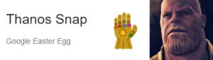 Les Easter Eggs de Google : Thanos Snap Trick - Neper
